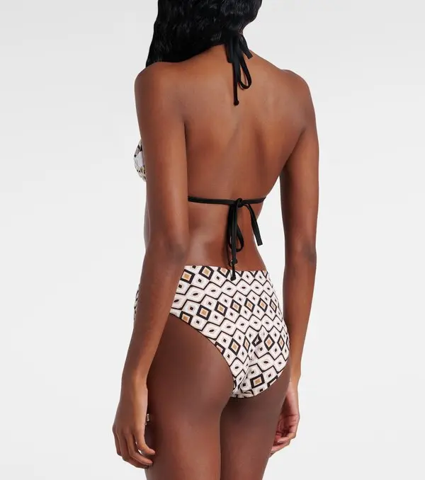 Max Mara Santina Geometric Print Bikini Bottoms