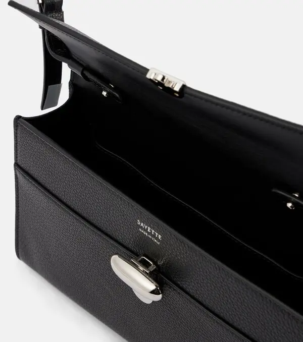 Savette Symmetry 26 Leather Shoulder Bag - Black