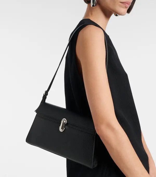 Savette Symmetry 26 Leather Shoulder Bag - Black