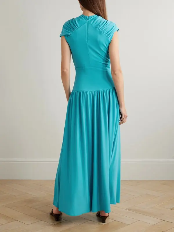 KALLMEYER Victoria Draped Stretch-jersey Maxi Dress