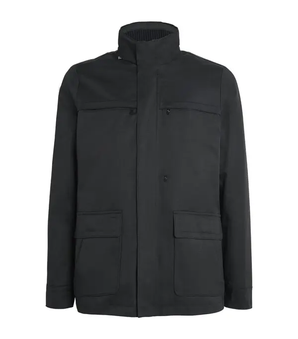 Pal Zileri Cotton-blend Field Jacket - Black