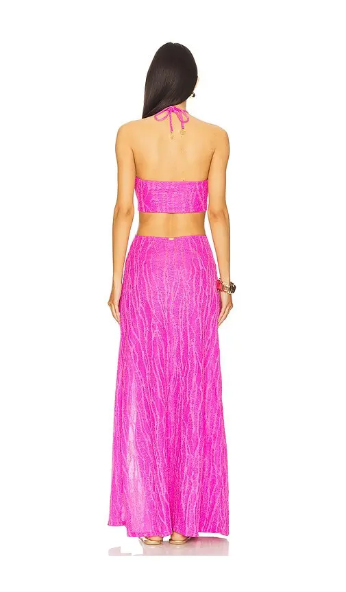 Luli Fama Double Loop Bandeau Long Dress
