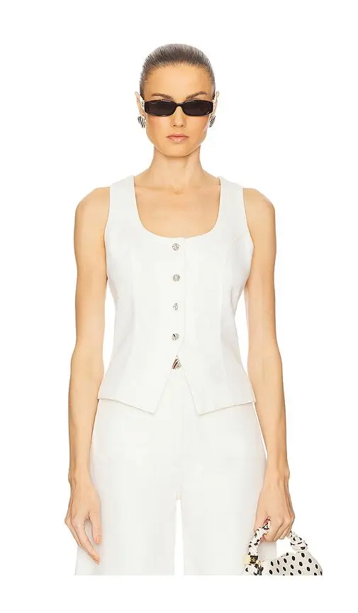 Matthew Bruch Scoop Neck Vest - Ivory