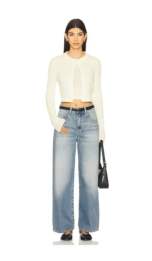 A.L.C. Lina Merino Wool Cropped Top - Lemon