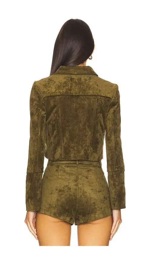 Amanda Uprichard X Revolve Lucas Suede Jacket - Olive