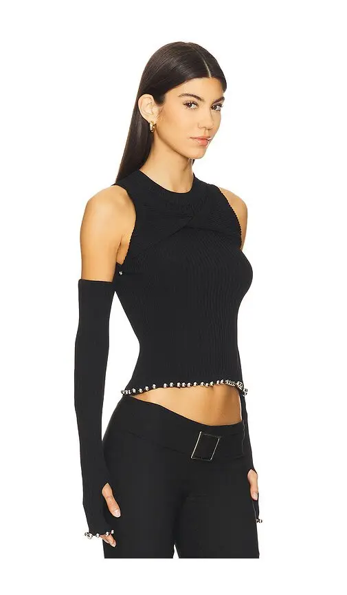 PRIVATE POLICY Twist Front Knit Top