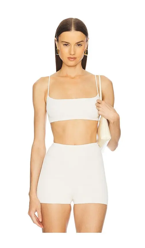 L'academie Viv Knit Bralette In . Also - Ivory