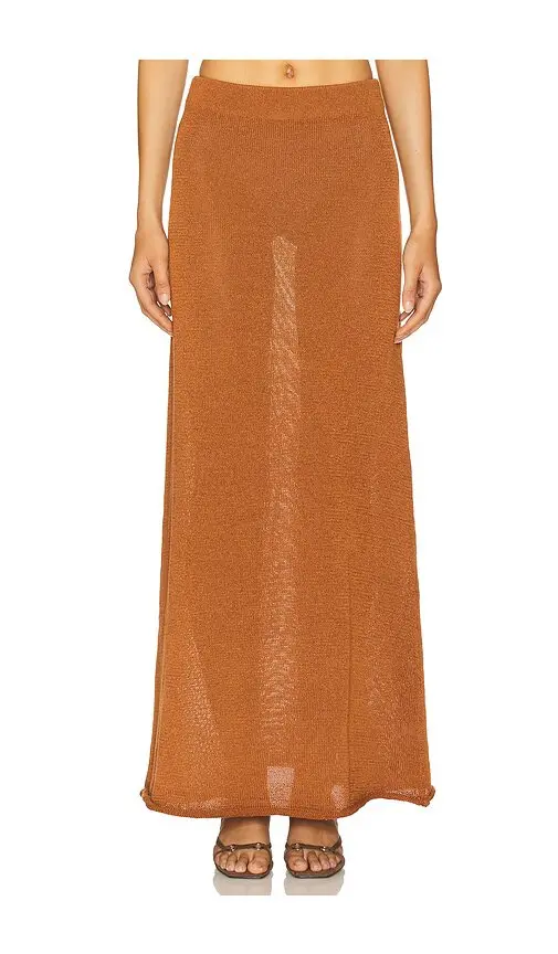 SNDYS. Cali Maxi Skirt - Brick