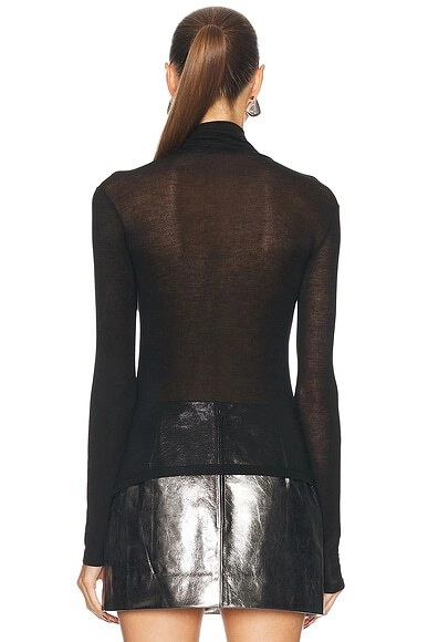 Renggli Sheer Jersey Turtleneck