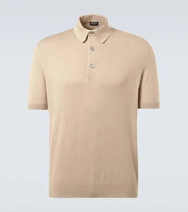 Zegna Cotton Polo Shirt - Brown