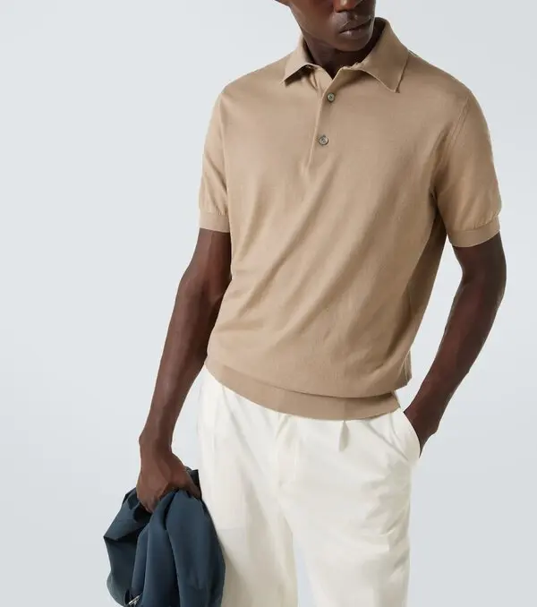 Zegna Cotton Polo Shirt - Brown