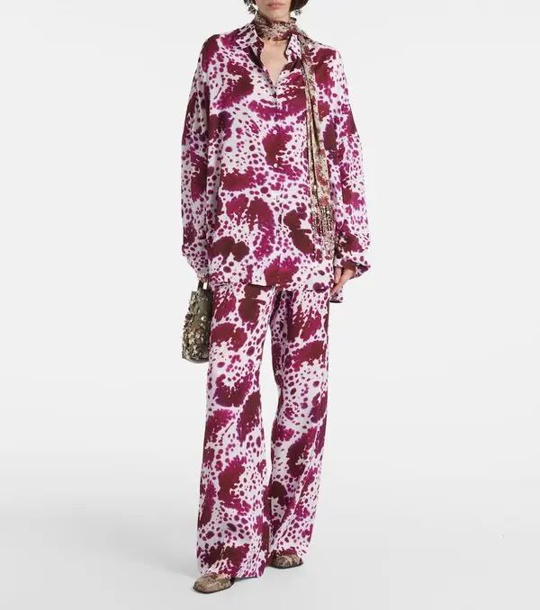 Dries Van Noten Oversized Viscose Shirt