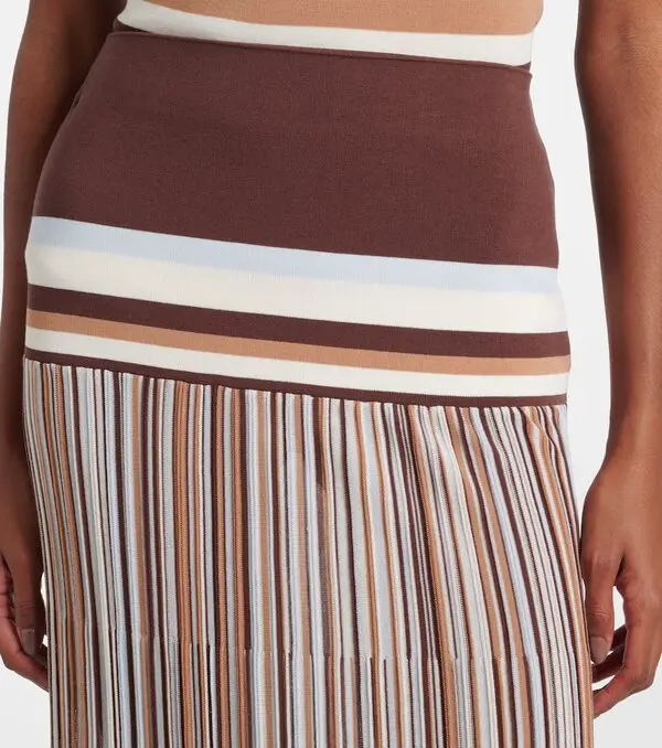 Faithfull The Brand Citara Striped Cotton-blend Maxi Skirt