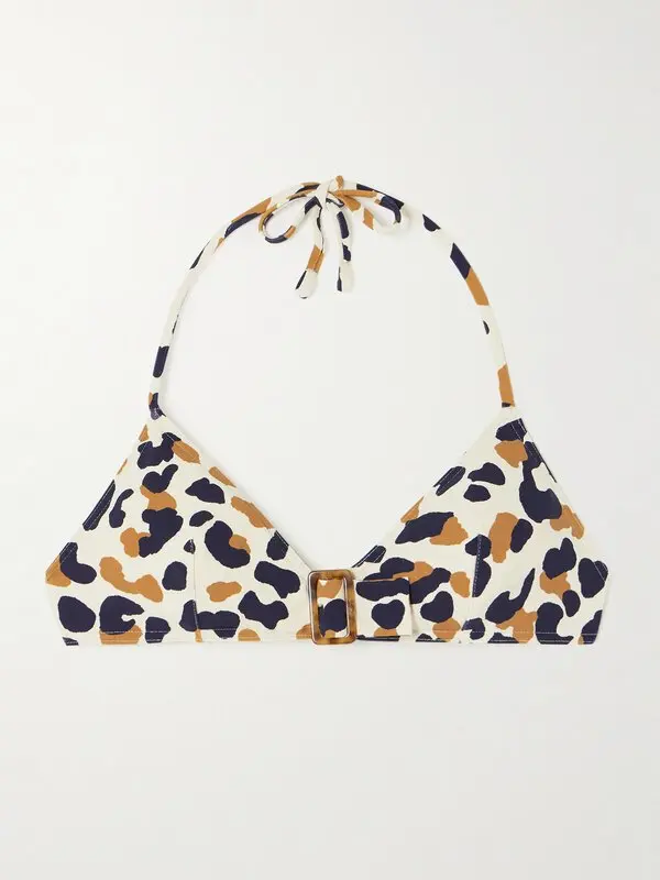 ERES Coquillage Ecailles Printed Triangle Halterneck Bikini Top - Multi