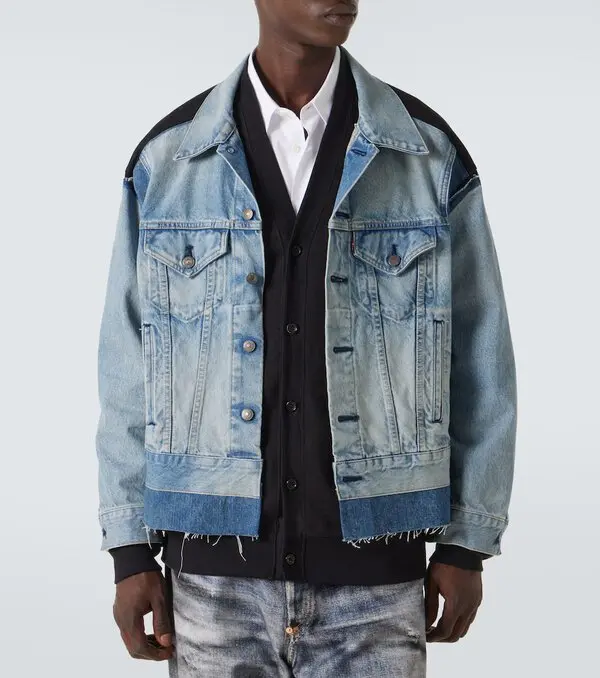 Junya Watanabe X Levi's® Panelled Denim And Jersey Jacket