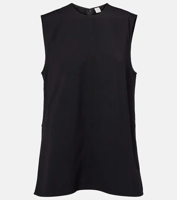 TOTEME Striped Sleeveless Top - Black