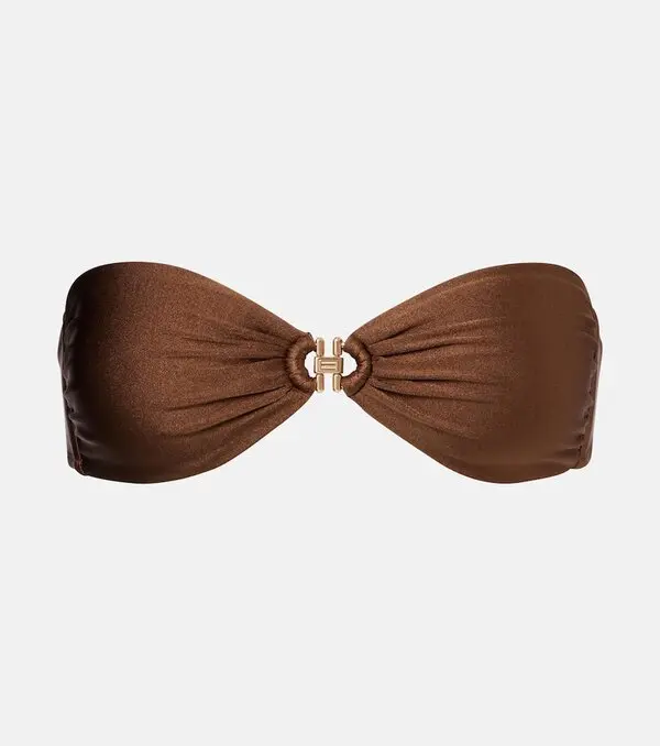 Melissa Odabash Istanbul Bandeau Bikini Top - Brown