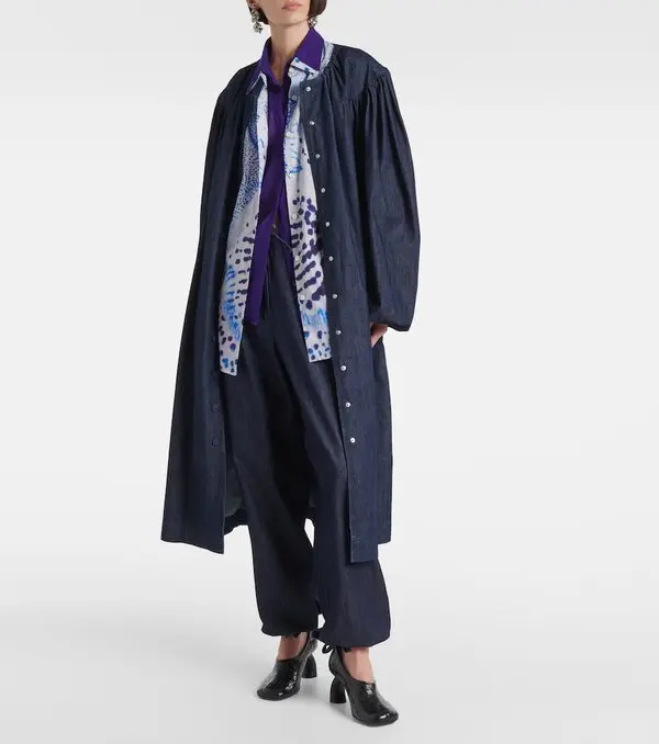 Dries Van Noten Indigo Denim Straight Leg Pants - Blue
