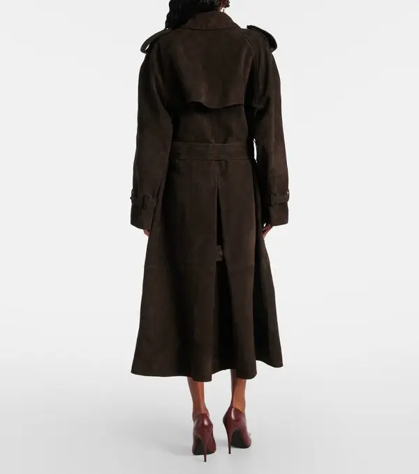 Magda Butrym Double-breasted Suede Trench Coat