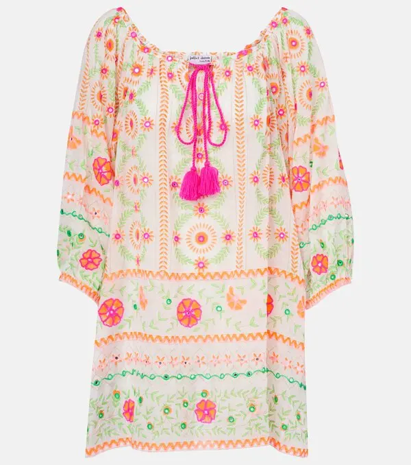 JULIET DUNN Printed Cotton Beach Dress - Multicoloured