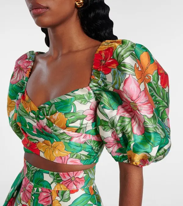 ALEMAIS Amelia Printed Puff Sleeve Top - Multicoloured