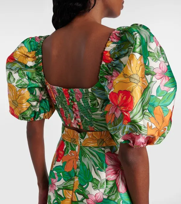 ALEMAIS Amelia Printed Puff Sleeve Top - Multicoloured