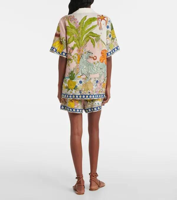 ALEMAIS Hazel Printed Linen Shirt
