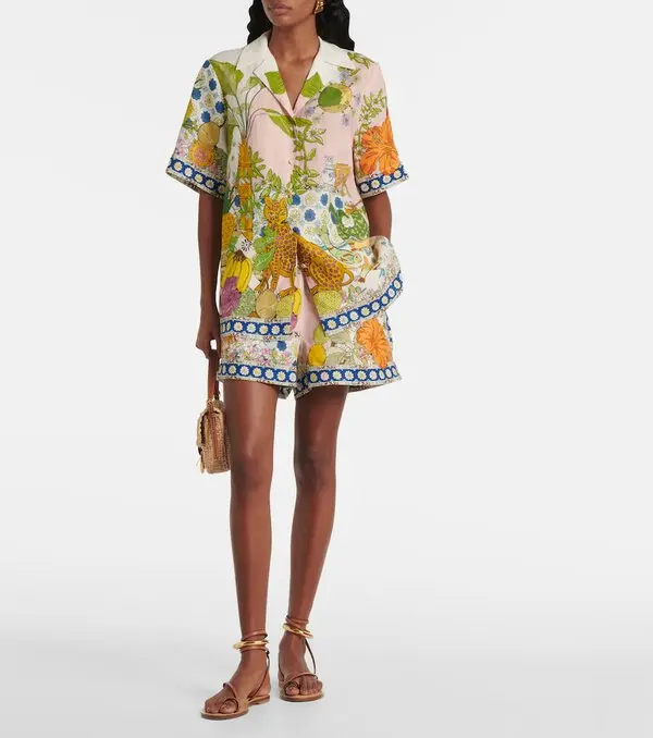 ALEMAIS Hazel Printed Linen Shirt