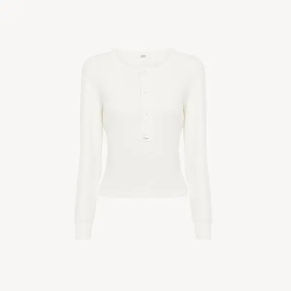 Chloé Henley Shirt - Iconic Milk