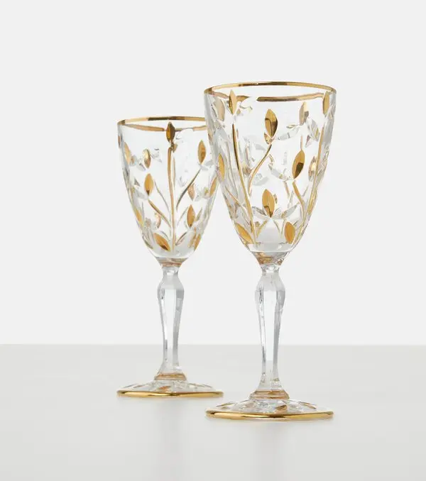 LES-OTTOMANS Set Of 4 Crystal Wine Glasses