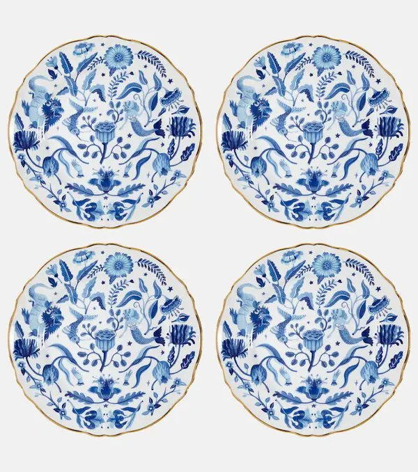 BITOSSI Marino Set Of 4 Porcelain Dinner Plates - Multicoloured