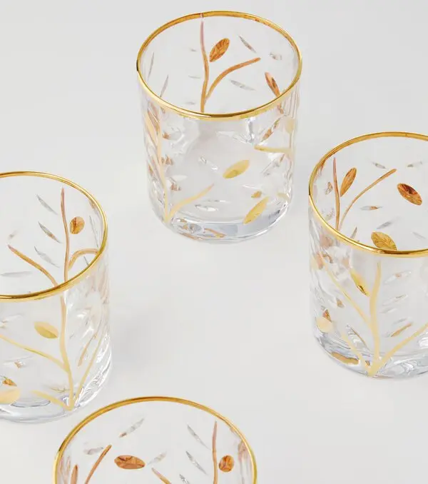 LES-OTTOMANS Set Of 4 Crystal Tumblers