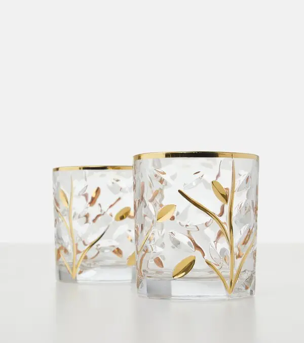 LES-OTTOMANS Set Of 4 Crystal Tumblers