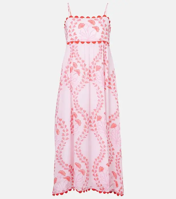JULIET DUNN Printed Cotton Midi Dress - Multicoloured