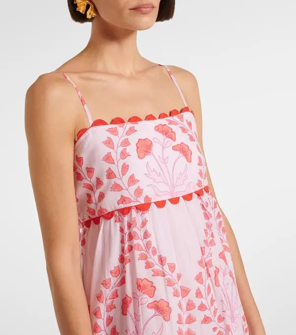 JULIET DUNN Printed Cotton Midi Dress