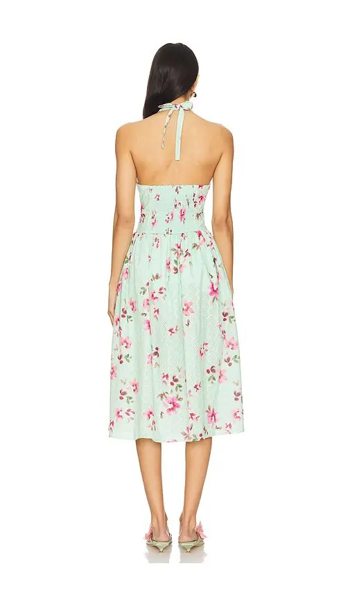 Steve Madden Halterneck Floral Eyelet Dress