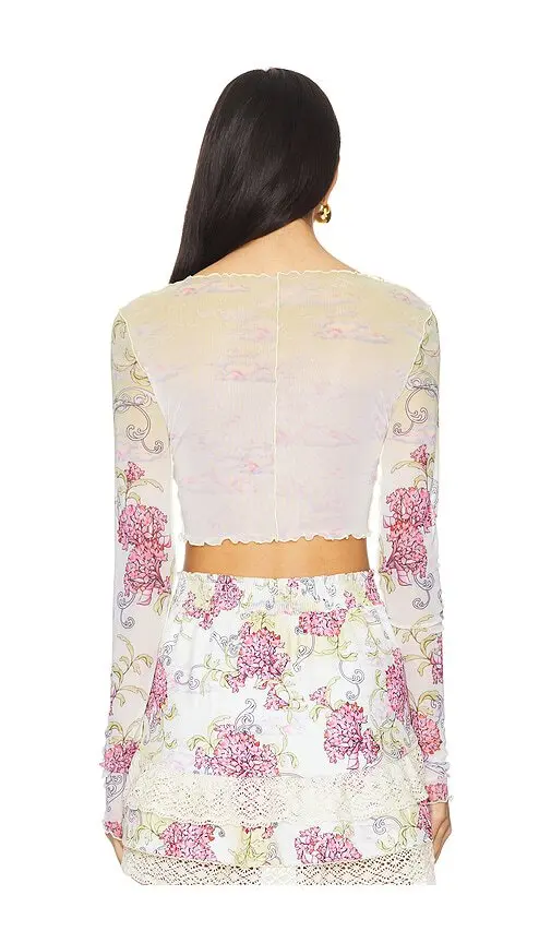 Agua Bendita X Revolve Nelly Crop Top - Lemon