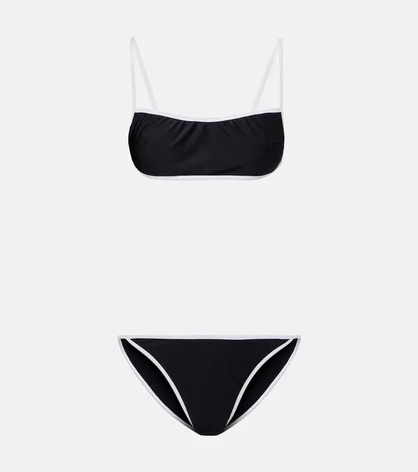 Oseree Bandeau Bikini Set - Black