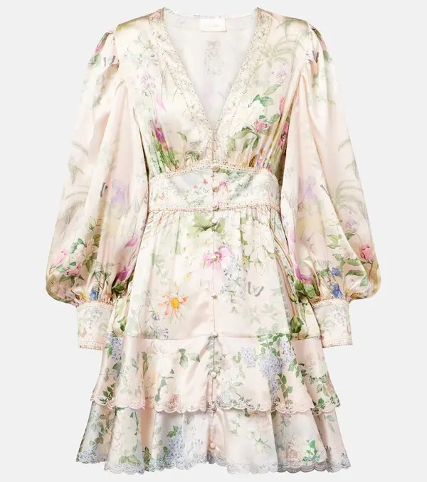 Camilla Crystal-embellished Silk Minidress - Multicoloured