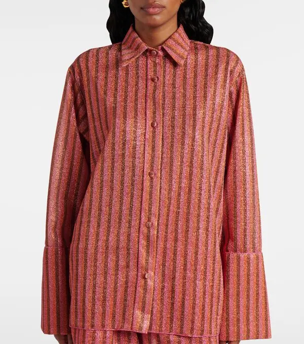 Oseree Lumiere Striped Shirt