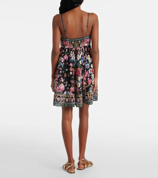 Camilla Crystal-embellished Silk Minidress