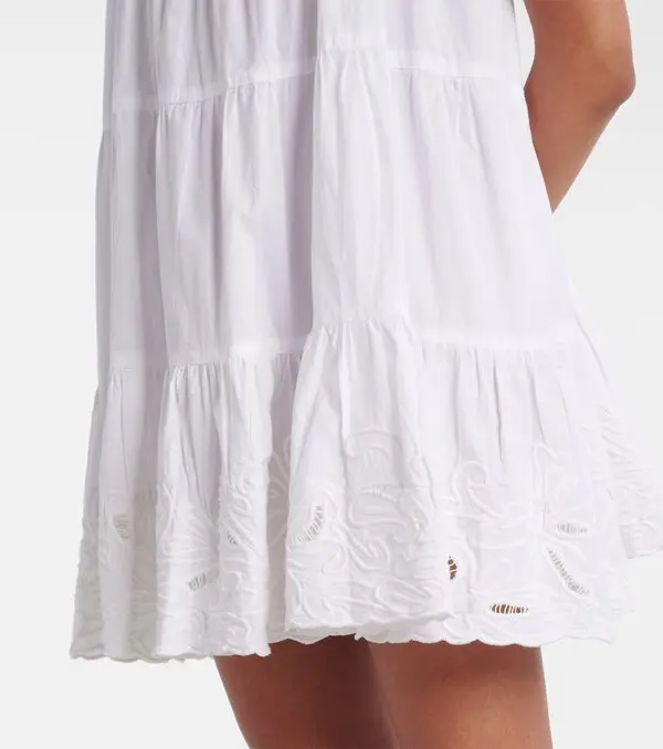 JULIET DUNN Embroidered Cotton Slip Dress