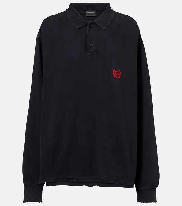 Balenciaga Laurel Classic Cotton Piqué Polo Shirt