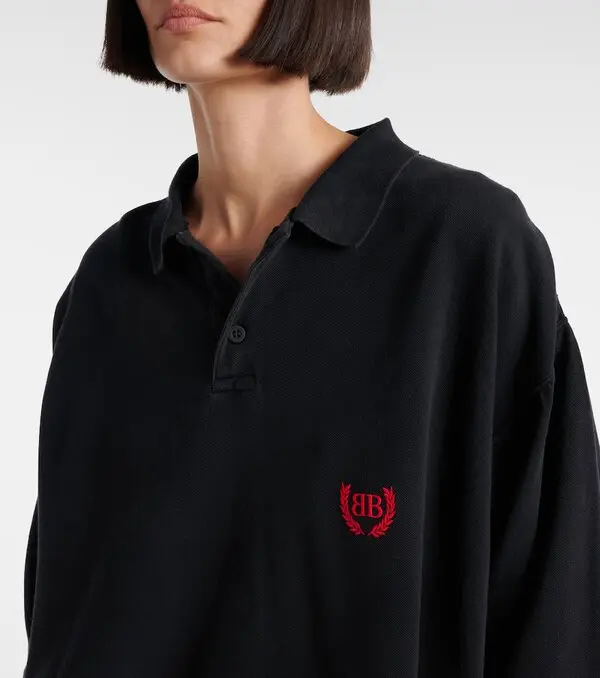 Balenciaga Laurel Classic Cotton Piqué Polo Shirt