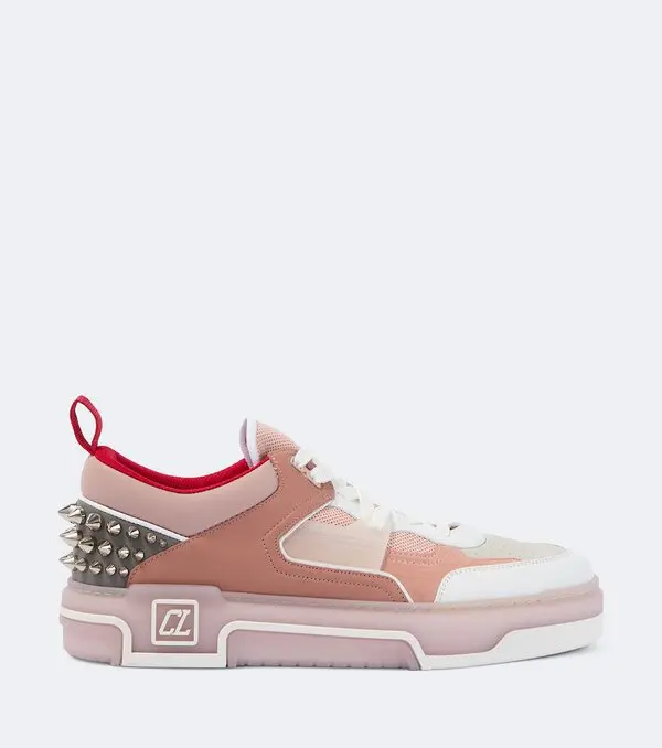 CHRISTIAN LOUBOUTIN Astroloubi Leather Sneakers - Pink
