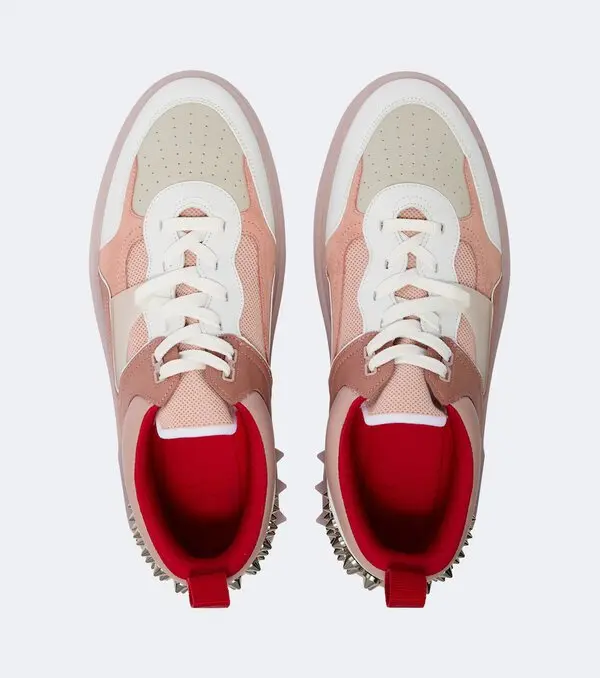 CHRISTIAN LOUBOUTIN Astroloubi Leather Sneakers - Pink