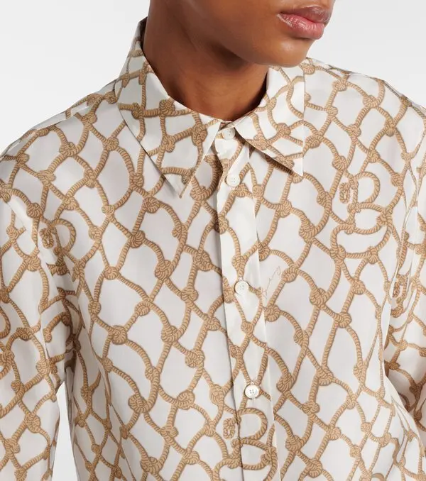 Burberry Printed Silk Poplin Shirt - Multicoloured