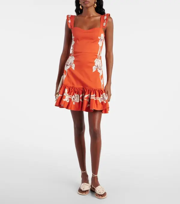 La DoubleJ Gingerbread Cotton-blend Minidress