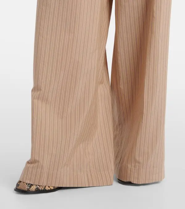 Dries Van Noten Striped Cotton-blend Palazzo Pants