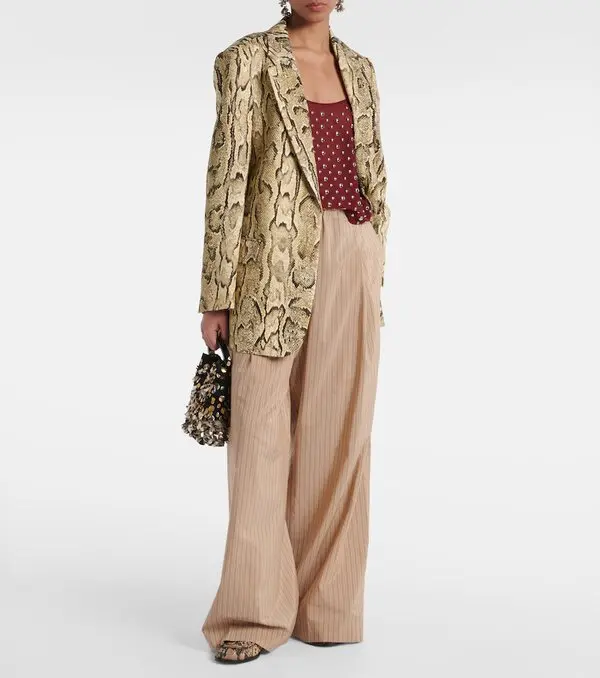 Dries Van Noten Striped Cotton-blend Palazzo Pants